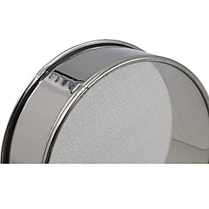 LOVEDAY 6" Flour Sieve Stainless Steel Round Flour Sieve Strainer with 40 Mesh (6 Inch, 18/8 Steel) Flour Sieve