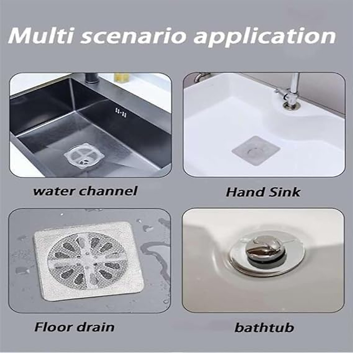 Wazdorf Disposable Shower Drain Cover Hair Catcher Shower Drain Mesh Stickers, Bathroom, Laundry, Bathtub, Kitchen Shower Drain Floor Sink Strainer Filter Mesh (20)