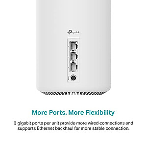 TP-Link Deco AXE5400 Tri-Band WiFi 6E Mesh System(Deco XE75) - Covers up to 5500 Sq.Ft, Replaces WiFi Router and Extender, AI-Driven Mesh, New 6GHz Band, 2-Pack