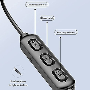 INTAX - Bluetooth 5.0 Wireless Neckband Headphones, 10 hrs Play time, Noise Cancelling, Fast Pairing, Waterproof, 9D Stereo Surround Bluetooth 5.0, Black