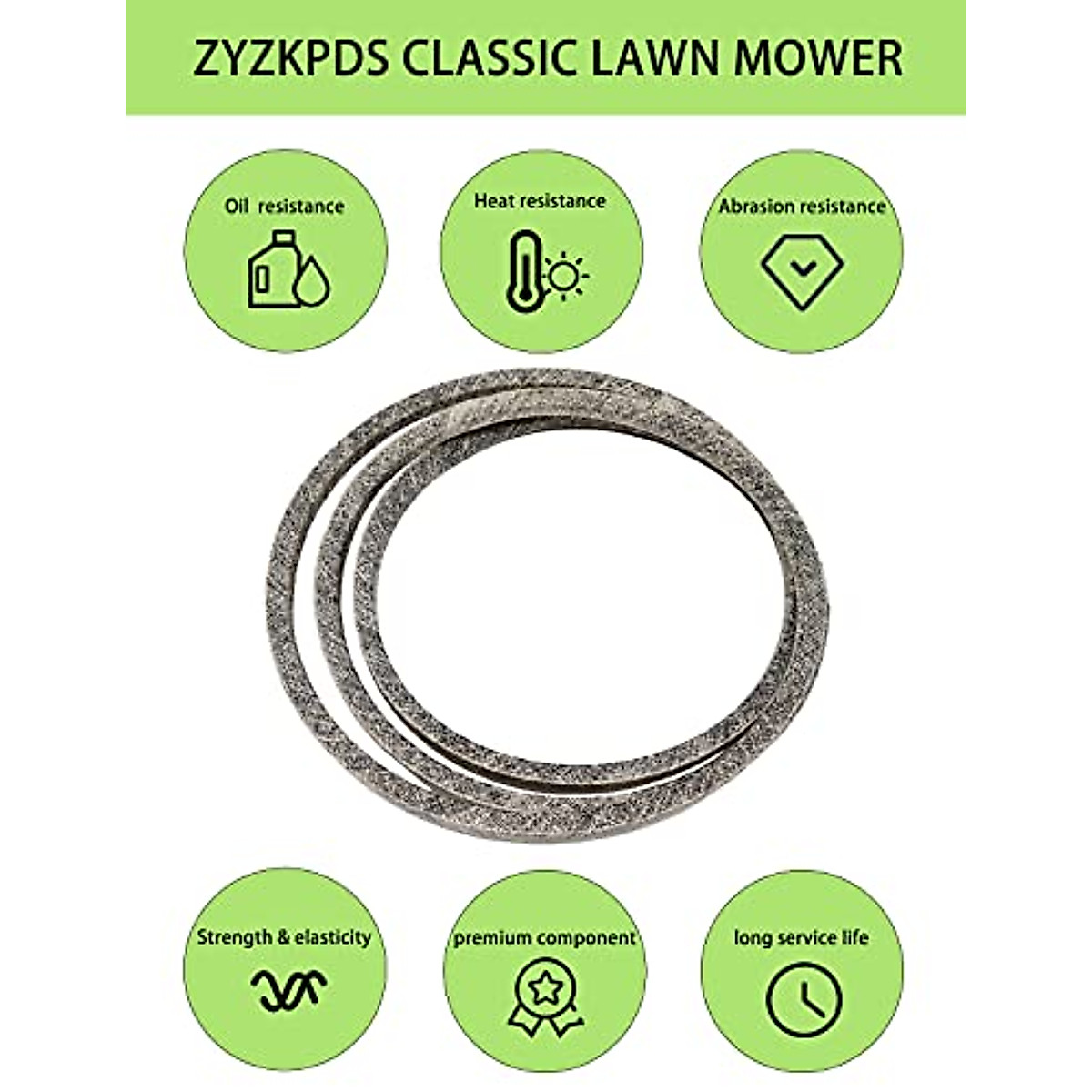 ZYZKPDS Mower Deck Belt for Toro 119-8820 120-3892 ss5000 SS5060 with 50" Deck 1/2 x 141inch Kevlar Cord Belt