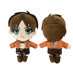 QAHEART Eren Plush Toy Doll Anime Cartoon Soft Stuffed Doll Plush Pillow Toy Plushies Figure Stuffed Throw Pillow Sofa Chair Decor Pillow Creative Toy Gifts
