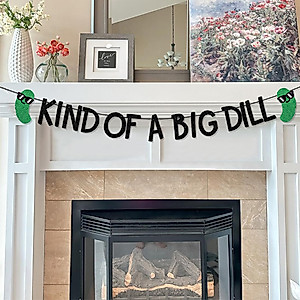 Pickle Birthday Party Decorations Pre-Strung Glitter Kind of a Big Dill Banner Cucumber Pickle Birthday Party Supplies Funny Party Favors