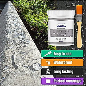 ZJYL Polyurethane Waterproof Coating, Transparent Waterproof Coating Agent, Waterproof Insulating Sealant-Repair and Seal Cracks, for Repairing Joints, Pipes, Drains, Roofs (300g)