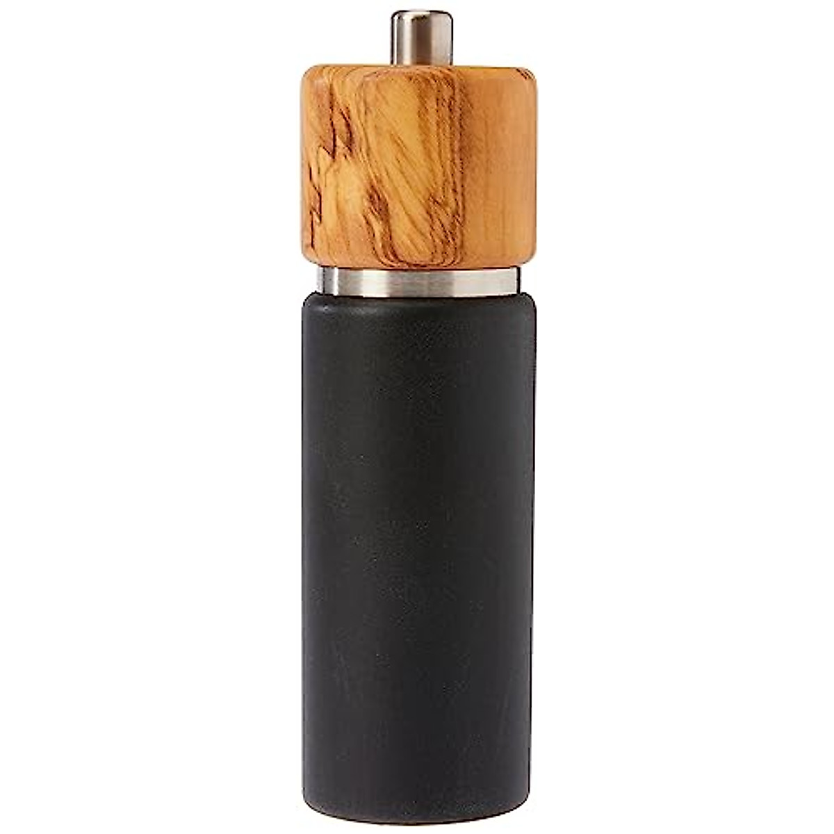 Zassenhaus Hannover Pepper Grinder Mill, 7-Inch, Matte Black/Natural Olive Wood