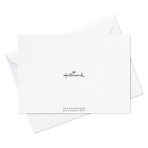 Hallmark Blank Cards Assortment, Geometric Silver Foil (40 Note Cards with Envelopes)