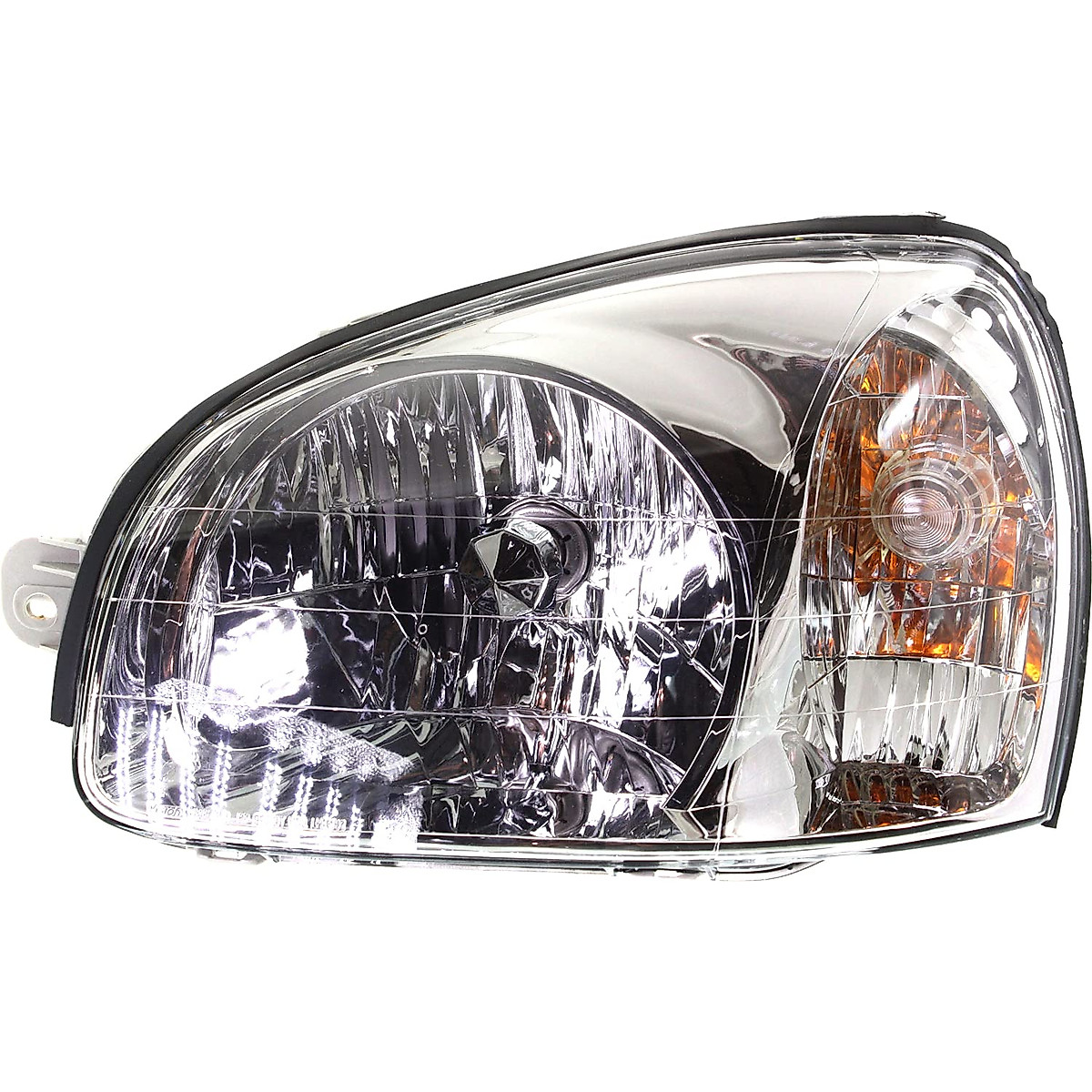 Garage-Pro Headlight Set Compatible with 2003-2006 Hyundai Santa Fe, Driver and Passenger Side, with Bulbs, Halogen, Production Date From July 14 2003