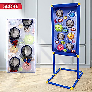 Kids Outdoor Toys for 5+ Year Old Boys: Shooting Game Toy With Target Set for Age 5 6 7 8-12 Boy Girls Gifts - 2 Pack Cool Party Games Easter Basket Stuffers for Kids Outside Toys Family Fun Ideas