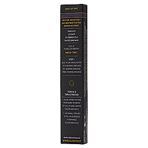 Arches & Halos Microfiber Tinted Brow Mousse - Dark Brown - Soft, Natural Definer Mousse to Shape, Sculpt and Control Eyebrows - Silky, Non-Crunchy, Fast-Setting Texture - Vegan Formula - 0.106 oz