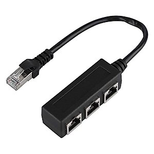 Network Splitter Adapter Network Adapter Ethernet Splitter, thernet Cable Adapter, for Router TV Box