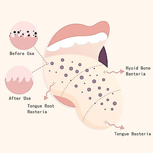 PIVHWIR 4-Pack Tongue Scrapers, Tounge Scraper Cleaner Keep Fresher Breath, Tongue Cleaner Brush for Adults Kid Helps Fight Bad Breath（Random Color）