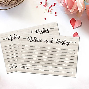 FARHTINANFX Advice and Wishes Cards, 50 Cards, for Wedding, New Mr and Mrs, Baby Shower, Retirement, Graduation, Anniversary (4" x 6")