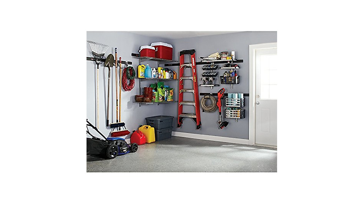 Rubbermaid FastTrack Rail Large Shelf for Garage & Utility Storage