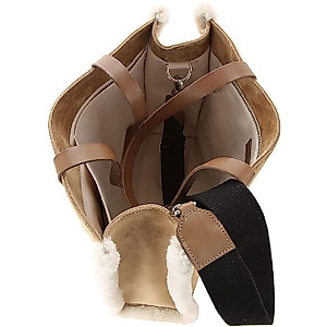 Golden Goose California Bag N-S "Golden" Merino And Suede Body Leather Handles Inlaid Womens Bag