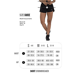 GYMCO | Women's Short StormBreaker - Sports Shorts with Sweat Technology, Shorts for Training. Black/Black