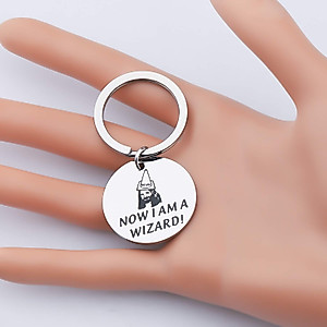 Lywjyb Birdgot What We Do in The Shadows Nandor Gift What We Do in The Shadows Inspired Gift Now I Am A Wizard Keychain (Nandor wizard ky)