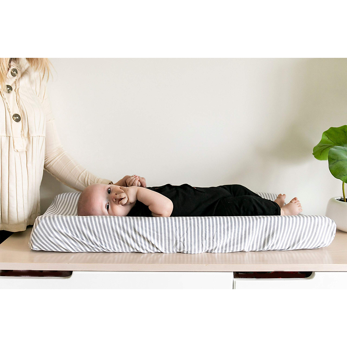 Copper Pearl Premium Knit Changing Pad Cover Soft, Stylish, and Universal Fit for All Standard Diaper Changing Pads, Trendy Design Changing Pad Covers, Everest