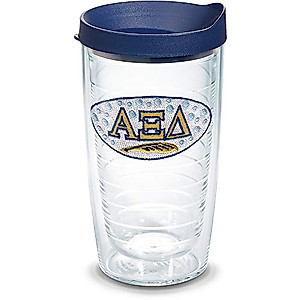 Tervis Sorority - Alpha Xi Delta Tumbler with Emblem and Navy Lid 16oz, Clear