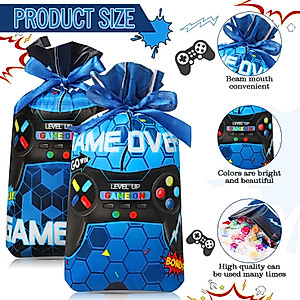 Pasimy 50 Pcs Video Game Bags Bulk Plastic Video Game Bags 6x9 Inch Game on Party Favor Goodie Candy Bags Gamer Birthday Bags for Boys Gaming Video Game Party Bags Decorations Supplies