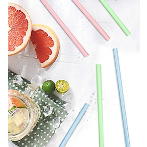 Silicone Straw Replacement for Stanley 40 oz 30 oz Tumbler Cup, 6 Pack Reusable Straws with Cleaning Brush for Stanley Adventure Quencher Travel Tumbler, Straw for Stanley Accessories