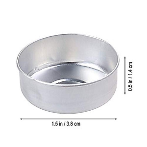 Artibetter 500pcs Aluminum Tea Light Tins Cups Tea Light Empty Cases Containers for Candle Making Supplies (Silver)