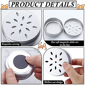 Oudain 12 Pack Dog Scent Work Tins, Dog Scent Training Box, Dog Nose Metal Container with 12 Magnetic Dots, Dog Scent Training Kit Smell Training Canisters Aluminum Cans for Dogs Training (Cute)