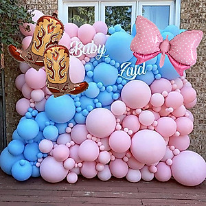 8Pcs Western Themed Party Balloons Cowgirl Boots Balloons Pink Bows Balloons for Western Themed Boots or Bows Gender Reveal Birthday Baby Shower Party Decorations Supplies