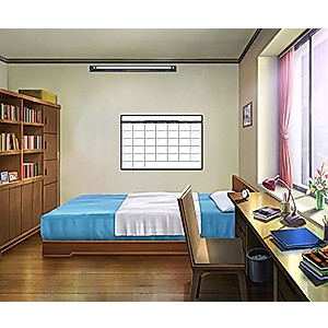 Everase Re-Stic Dry Erase Self-Adhesive Peel & Stick Surface Monthly Calendar | Wall Planner (24 x 36 in.) FREE Marker & Cloth | Organizer, Walls, Doors, Offices | Premium Quality Removable Surface