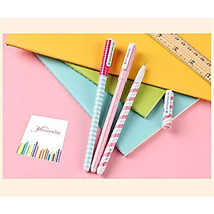 yansanido Office Supplies Kawaii Cute Pens, 10 Pack 0.38mm Colored Pens Gel Pens Fine Point For College Pen Work School Art (A)