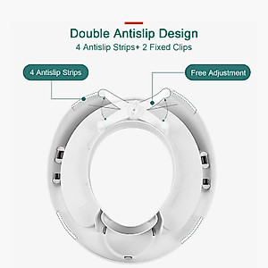 AGAKY Child Toilet Seat, Baby Toilet Reducers, Child Toilet Seat with Armrest and Backrest, Boys Girls Toilet Reducer Suitable for Round and Oval Toilets White