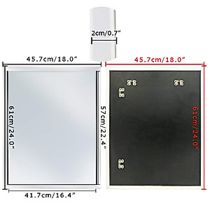 Schliersee 18x24 inch Wall Mirror Set of 2, Hanging Rectangular White Mirrors for Over Sink, Bathroom, Living Room, Bedroom