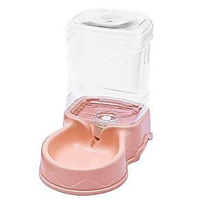 gazechimp Automatic Pet Feeder Water Dispenser Feeding Bowls Dish for Small Medium Large Dog Pets Kitten Big Capacity 3.5L, Pink Water Feeder