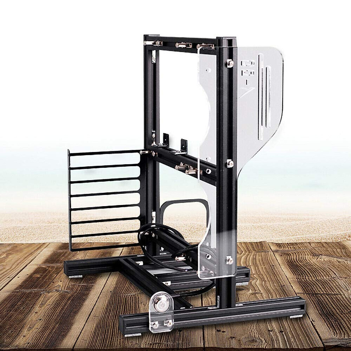 Black PC Frame Test Bench ITX ATX MATX Test Bench Open Air Case Water Cooling Fan Chassic