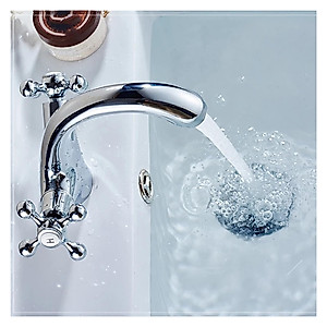 Antique Brass Bidet Shower Tray Faucet Double Cross Handle Hot and Cold Mixing Faucet Spout Kitchen Bathroom Toilet Faucet (Color : 03)