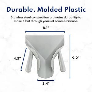 New Star Foodservice 37814 Polycarbonate Commercial French Fry Bagger Right Handle, Gray