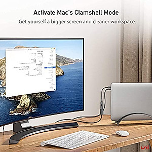 uni USB-C to HDMI Adapter 4K@60Hz, Thunderbolt 3/4 to HDMI Adapter, HDMI to USB-C Adapter, Compatible with MacBook Pro/Air 2022, iPad Pro/Air, XPS, Surface Laptop, Chromebook, & More