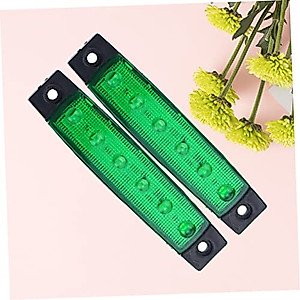 VICASKY Trailer Taillight 2pcs 6 Lights 12v Small Lights Taillight The Width Light Side Lights Truck Green Truck Indicators Signal Lights Light Lamp Side Marker