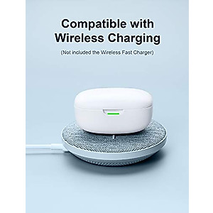 Bluedio Bluetooth Mini Wireless Earbuds, Ei Wireless Headphones in-Ear Earphones with Charging Case, 40Hrs Playtime, Car Headset Built-in Mic Support Wireless Charging for Cell Phone, Sport, White