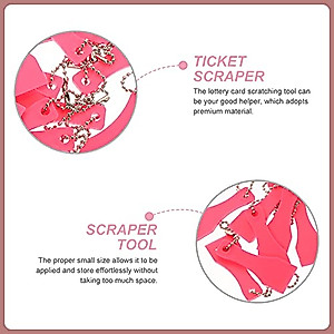 DECHOUS 12pcs Lottery Scratcher Tool Plastic Scraper Tool Scratch Free Plastic Scraper Cleaning Pen-Shaped Scraper Tool for Stickers Labels