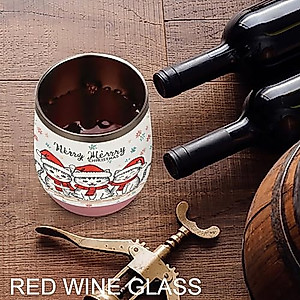 OPTKSNCU 304 Stainless Steel Insulated Cup with Lid, Christmas Cat Print Durable, And Easy to Clean – Ideal for Home, Office, And Gift Giving