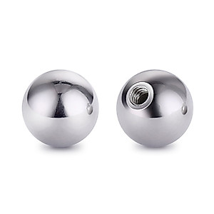 COTTVOTT Threaded 316L Steel Replacement Balls Piercing Parts for Body Jewelry Labret Belly Rings Tongue Barbell 16G Pack of 10 (10pcs 16G 2mm)