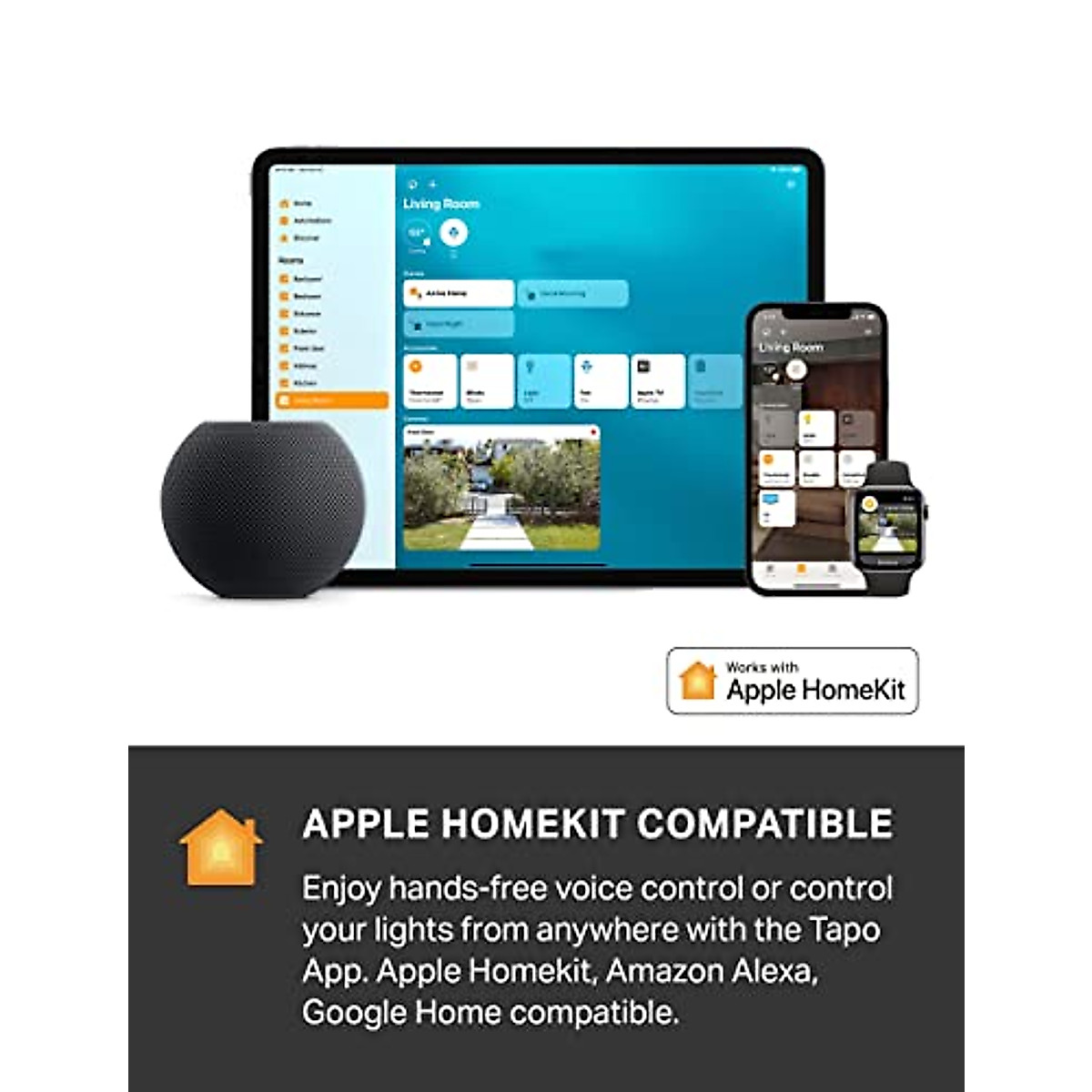 TP-Link Tapo RGBWIC Smart LED Light Strip 16.4Ft, 1000 Lumens, 16M Dimmable Colors, 50 Color Zones, Works w/ Apple HomeKit/Alexa/Google Home, Sync-to-Sound, IP44 PU Coating, Trimmable (Tapo L930-5)