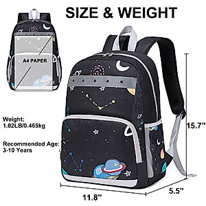 LOIDOU Kids Backpack Boys Elementary Kindergarten Preschool School Bag Bookbag 16 InchSpace Backpacks for Kids 4+