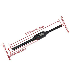 CNBTR Adjustable Metal Tap Handle Reamer Wrench with 1/4"-3/4" Adjustment 13mm Rod Dia for Screw Tapping and Repair