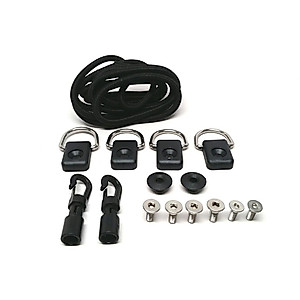 Pactrade Marine Kayak Canoe Boat Bungee Kit with S.S. D-Ring and Screws