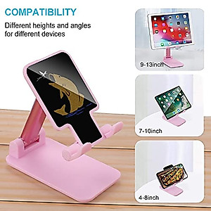 Fishing Carp Print Cell Phone Stand Compatible with iPhone Switch Tablets Foldable Adjustable Cellphone Holder Desktop Dock (4-13")