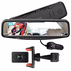 Baby Car Mirror Monitor, VECLESUS 1080P HD Rear Facing Baby Car Camera with 4.3” Baby Car Monitor, Easy Installation Baby Car Back Seat Camera for Baby Car Travel Safety for Car, SUV, Pickup