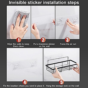 AOZBZ Shower Caddy, 3 Pack Adhesive Shower Organizer No Drilling Rust-proof Bathroom Storage Shelves Hanging Shower Caddy Bathroom Accessories