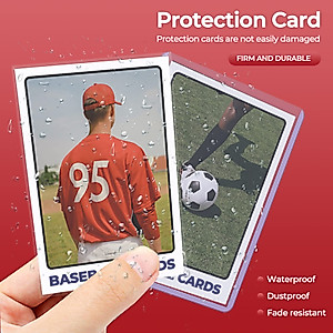 WANAVO 150 Pcs Hard Card Sleeves, 50 Piececard Sleeves Hard Plastic and 100 Piece Clear Soft Sleeves,for top loaders, Penny Sleeves, Baseball Card Protectors