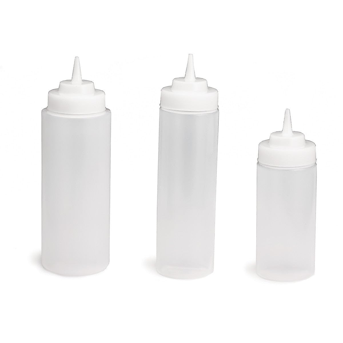 Tablecraft 16 Oz Natural Wide Mouth Squeeze Dispenser (11663C) 12/Box